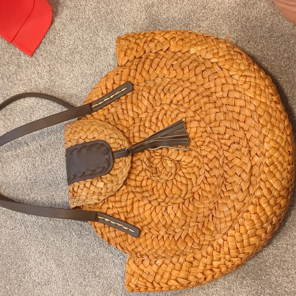 Bay Sky Corn Husk Beach Bag - Gem